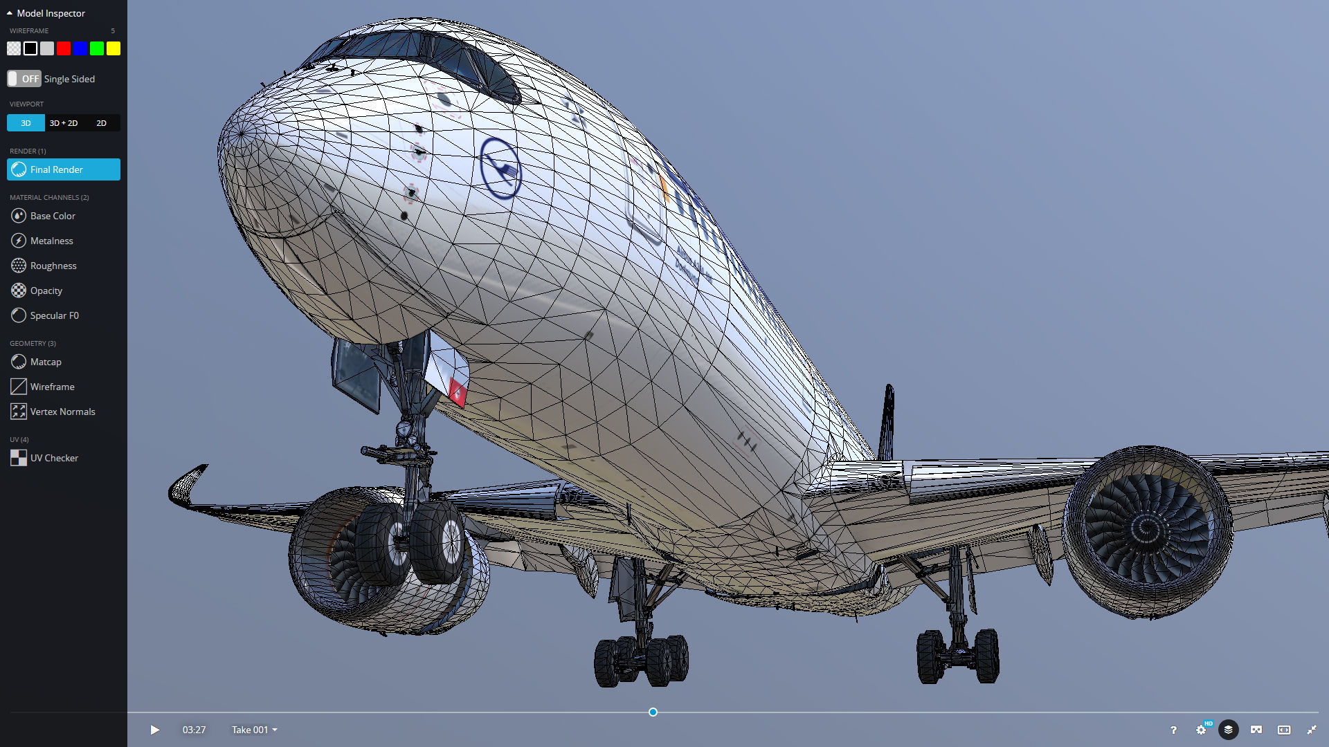 3D model Airbus A350-900 Lufthansa new color livery VR / AR / low-poly ...