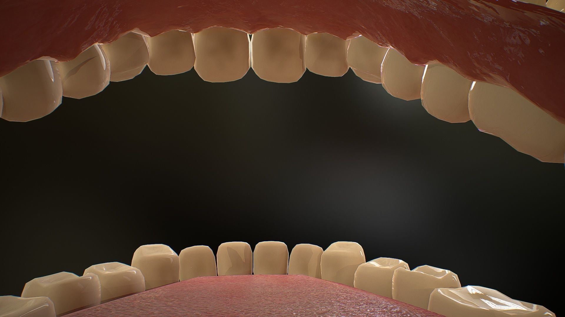 3D model Realistic human Teeth - Mouth for character Low-poly 3D model ...