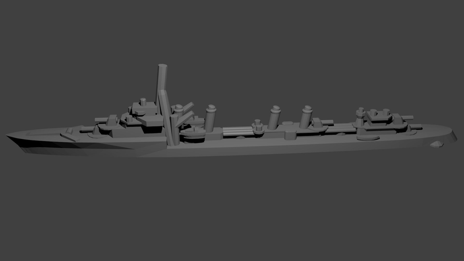French Guepard Class Destroyer Warship 3D model 3D printable | CGTrader