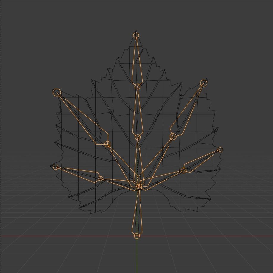 Grape leaf 3D model rigged | CGTrader
