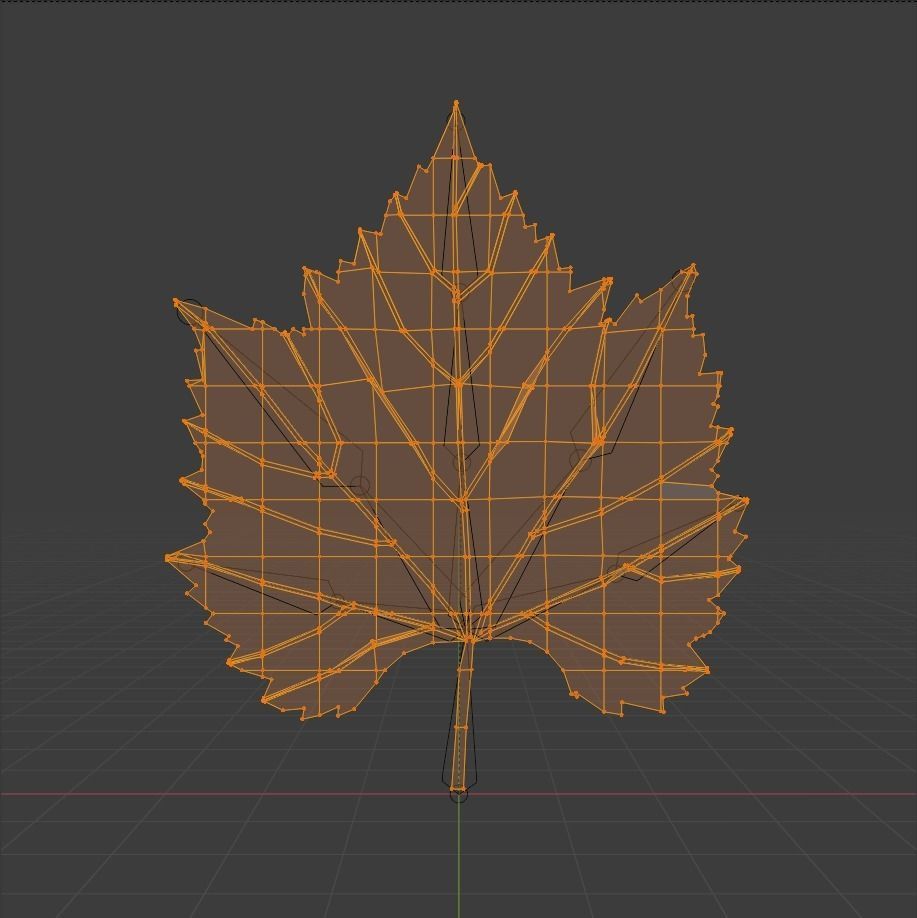 Grape leaf 3D model rigged | CGTrader