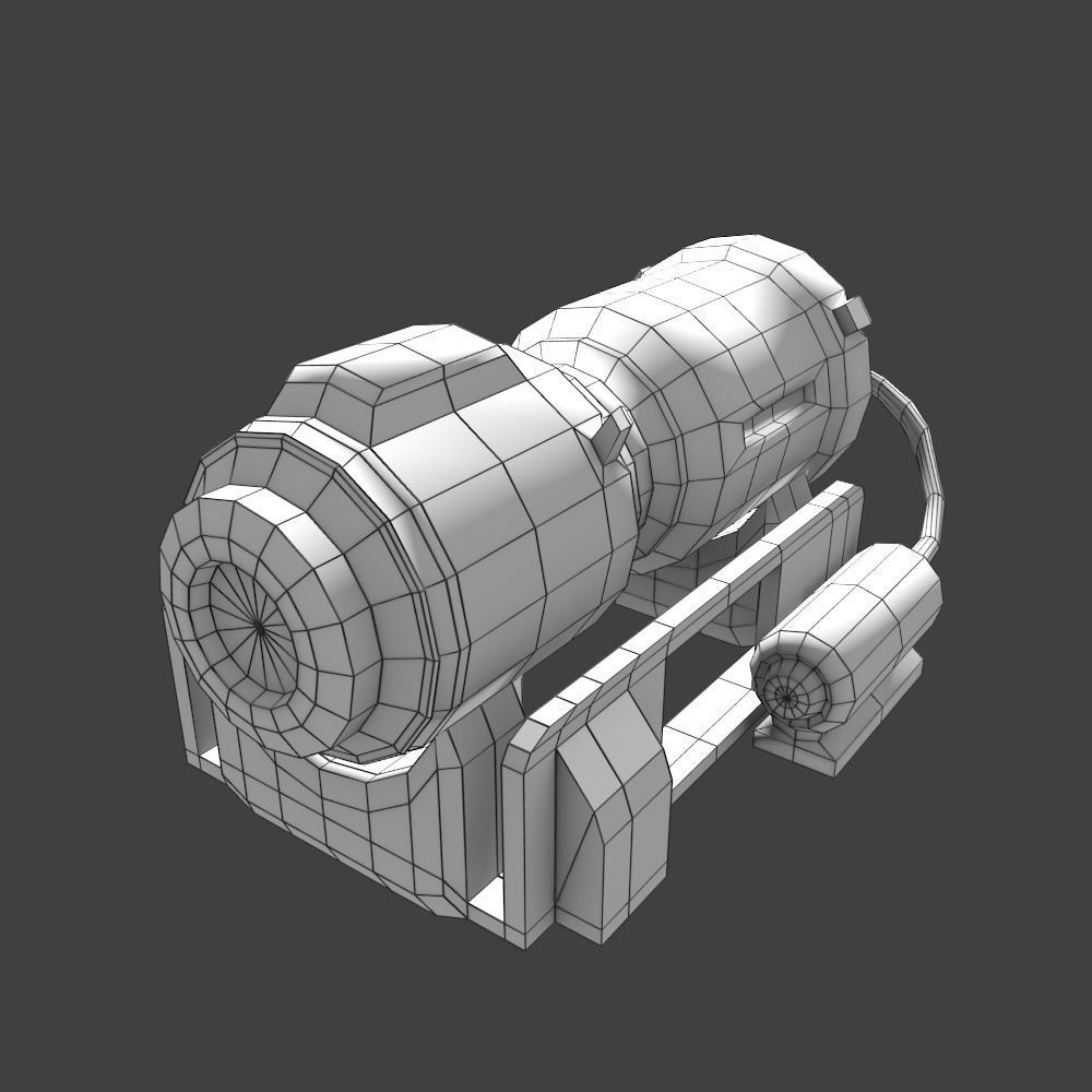 3D model Low-poly PBR Sci-fi Generator VR / AR / low-poly | CGTrader