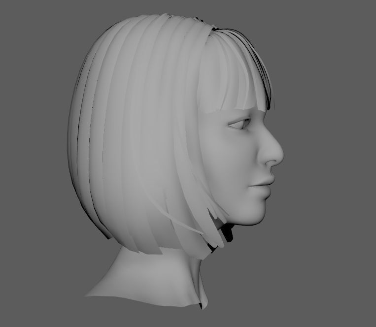 3D model Asian Women Head VR / AR / low-poly | CGTrader