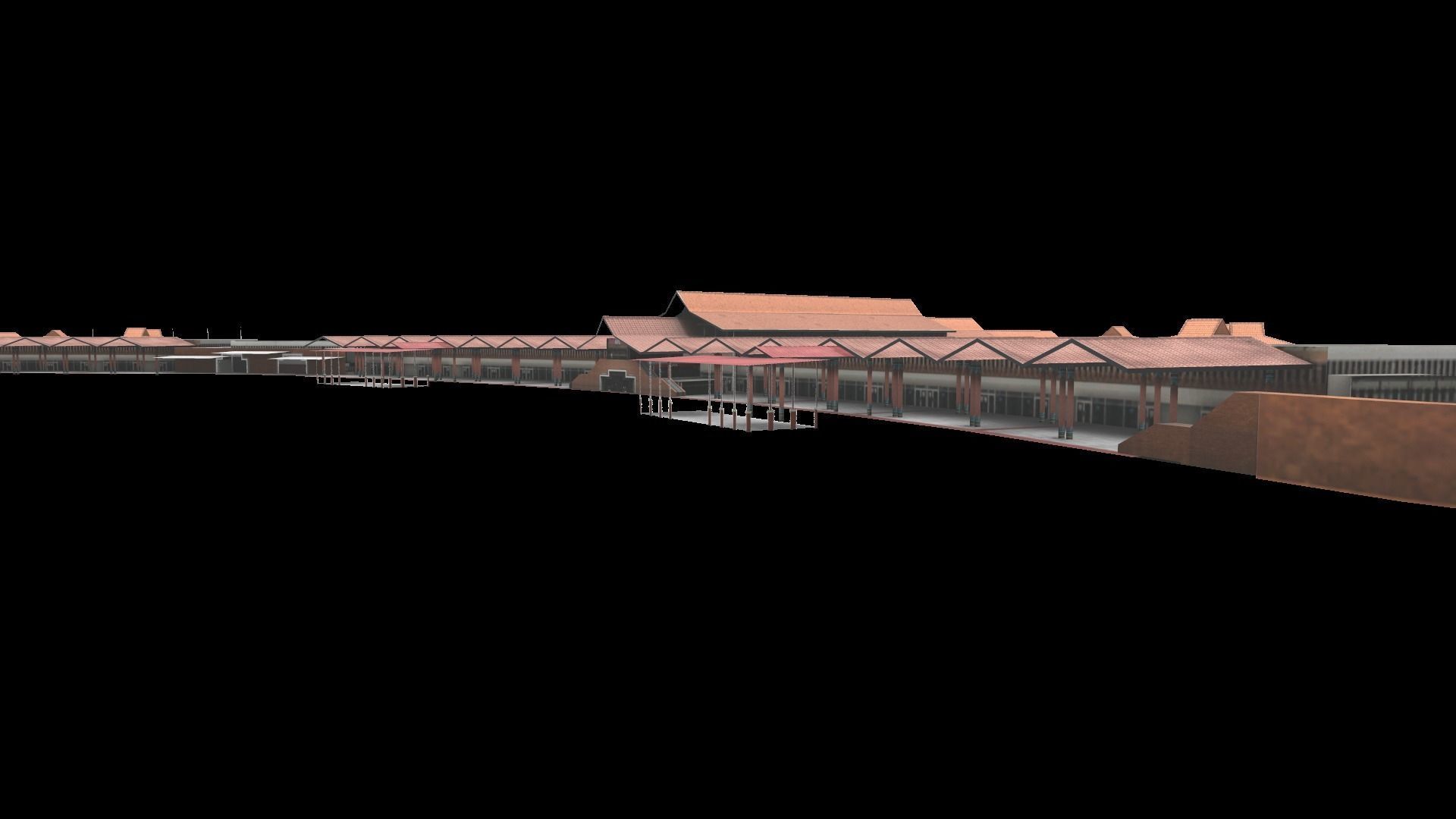 3D model airport internasional sukarto hatta indonesian country VR / AR ...