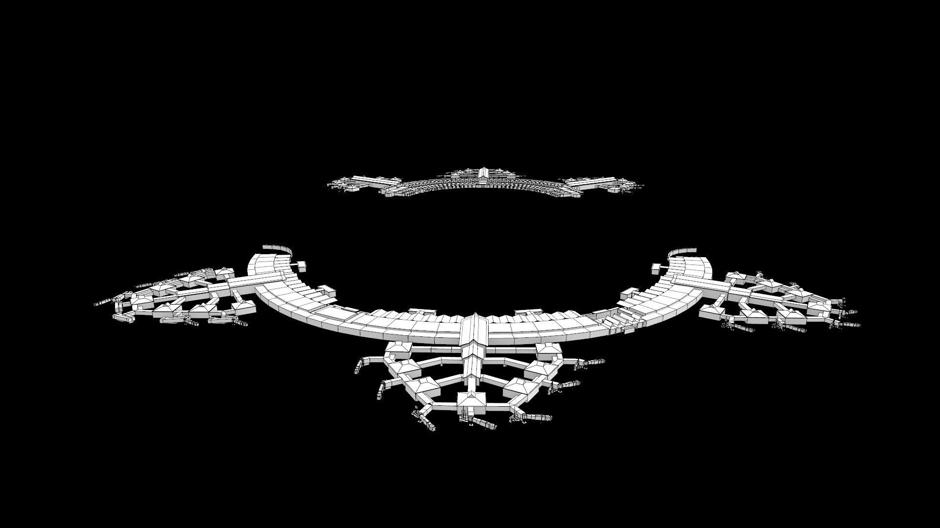 3D model airport internasional sukarto hatta indonesian country VR / AR ...