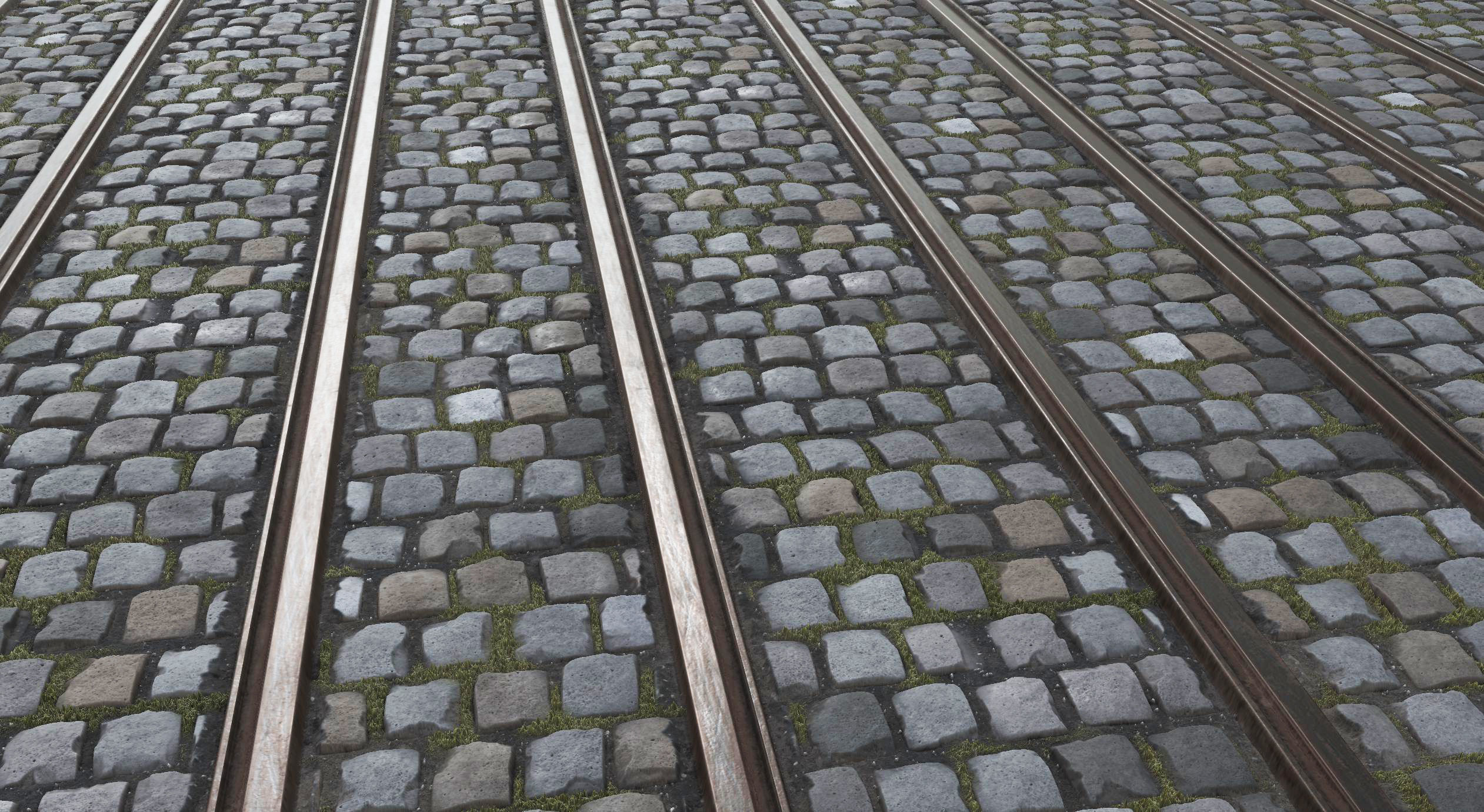 COBBLESTONE RAILWAY PBR SEAMLESS GROUND TEXTURE 3D model | CGTrader