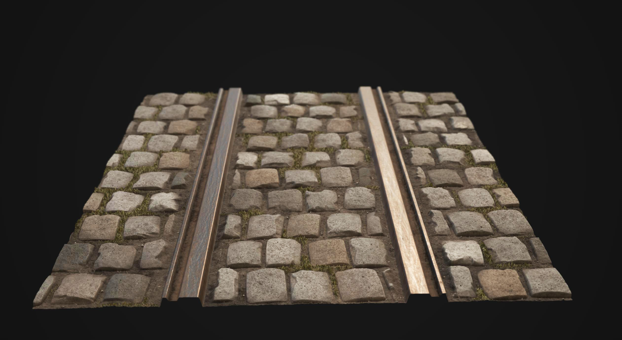 COBBLESTONE RAILWAY PBR SEAMLESS GROUND TEXTURE 3D model | CGTrader