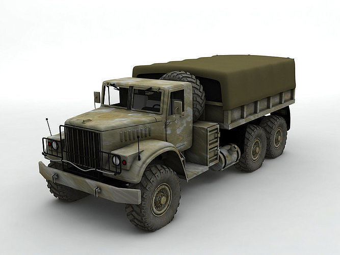 Military Offroad Truck Kraz 255b 3D model | CGTrader