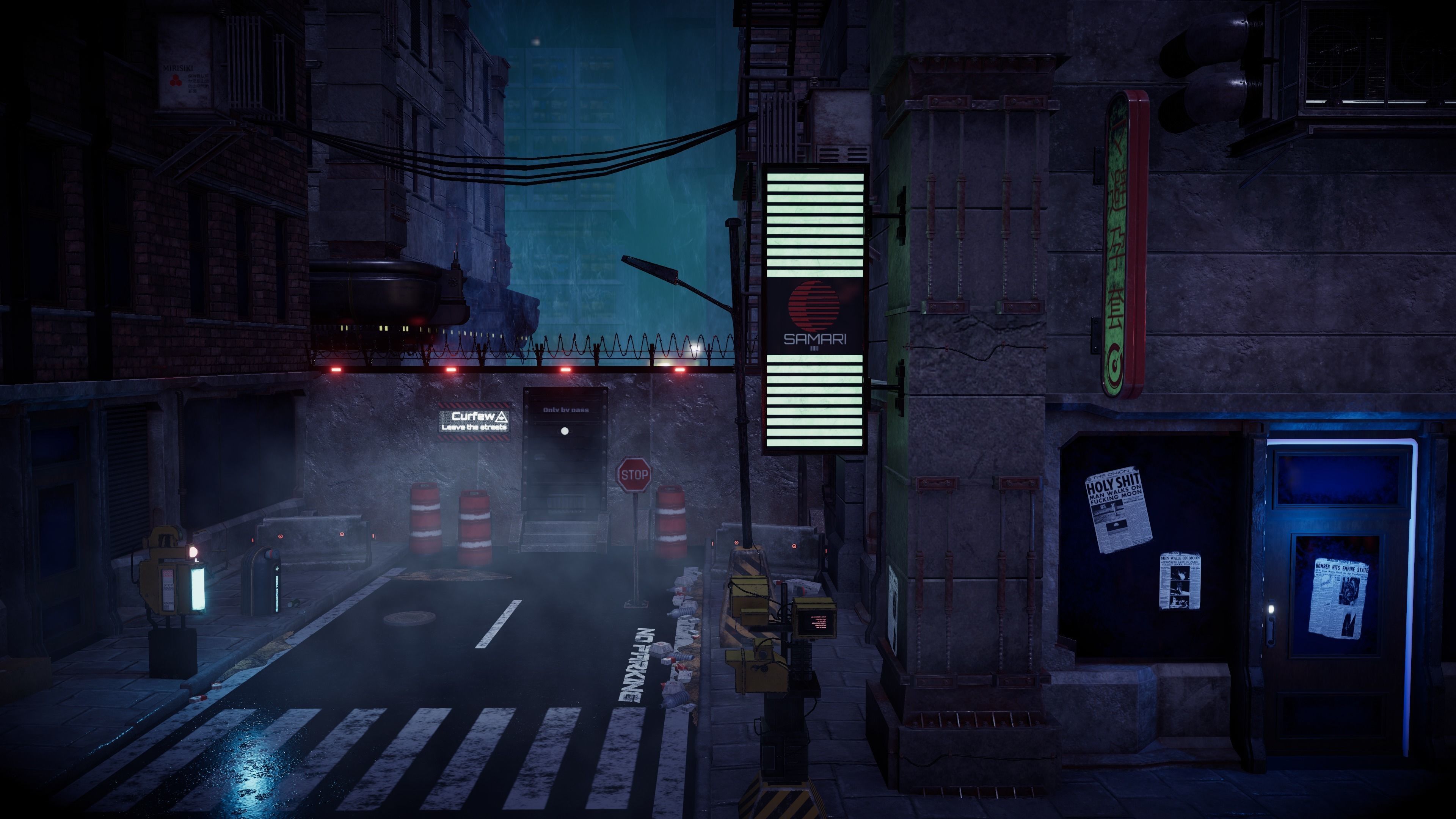 3D model Cyberpunk City Modular Kit Kitbash VR / AR / low-poly animated ...