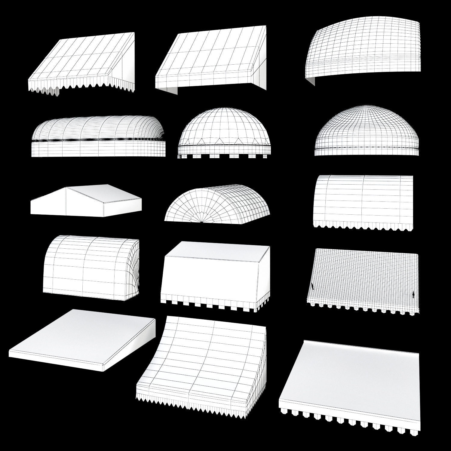 Canopy for cafe 3D model | CGTrader