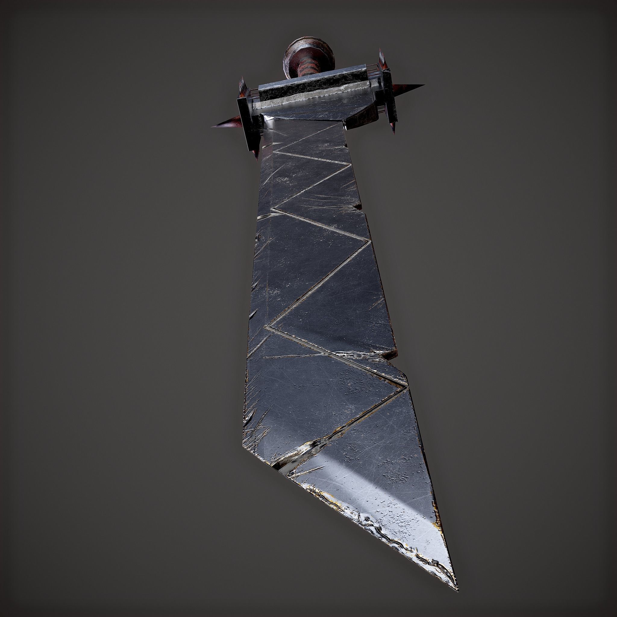 Spiked Fantasy Sword free VR / AR / low-poly 3D model | CGTrader