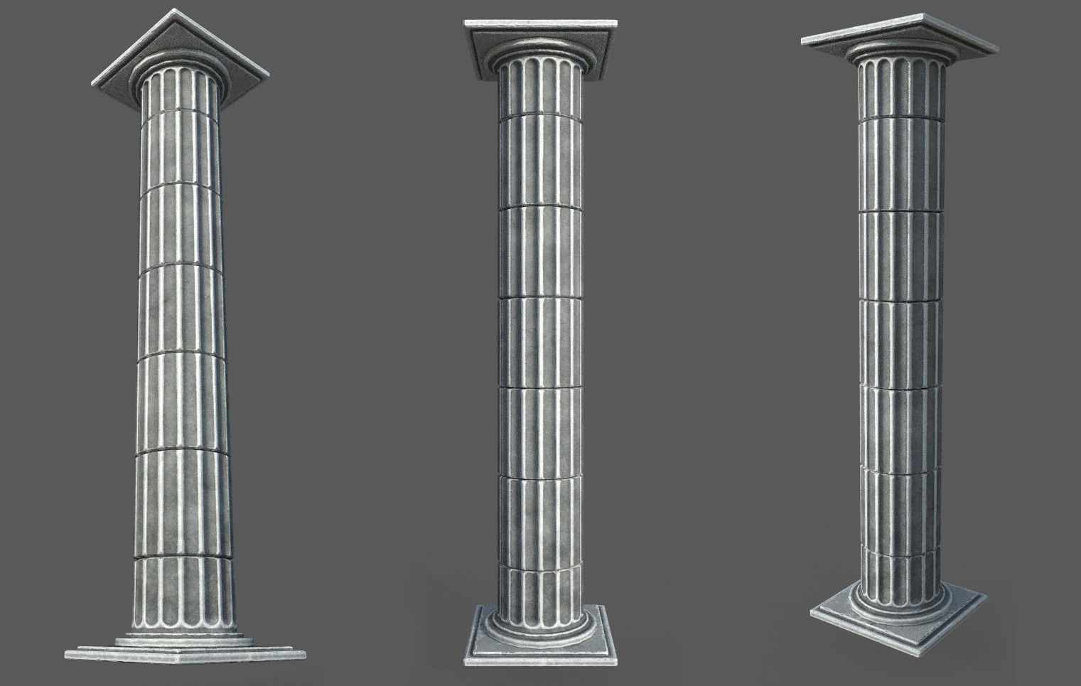 3D model 2 Roman Columns VR / AR / low-poly | CGTrader