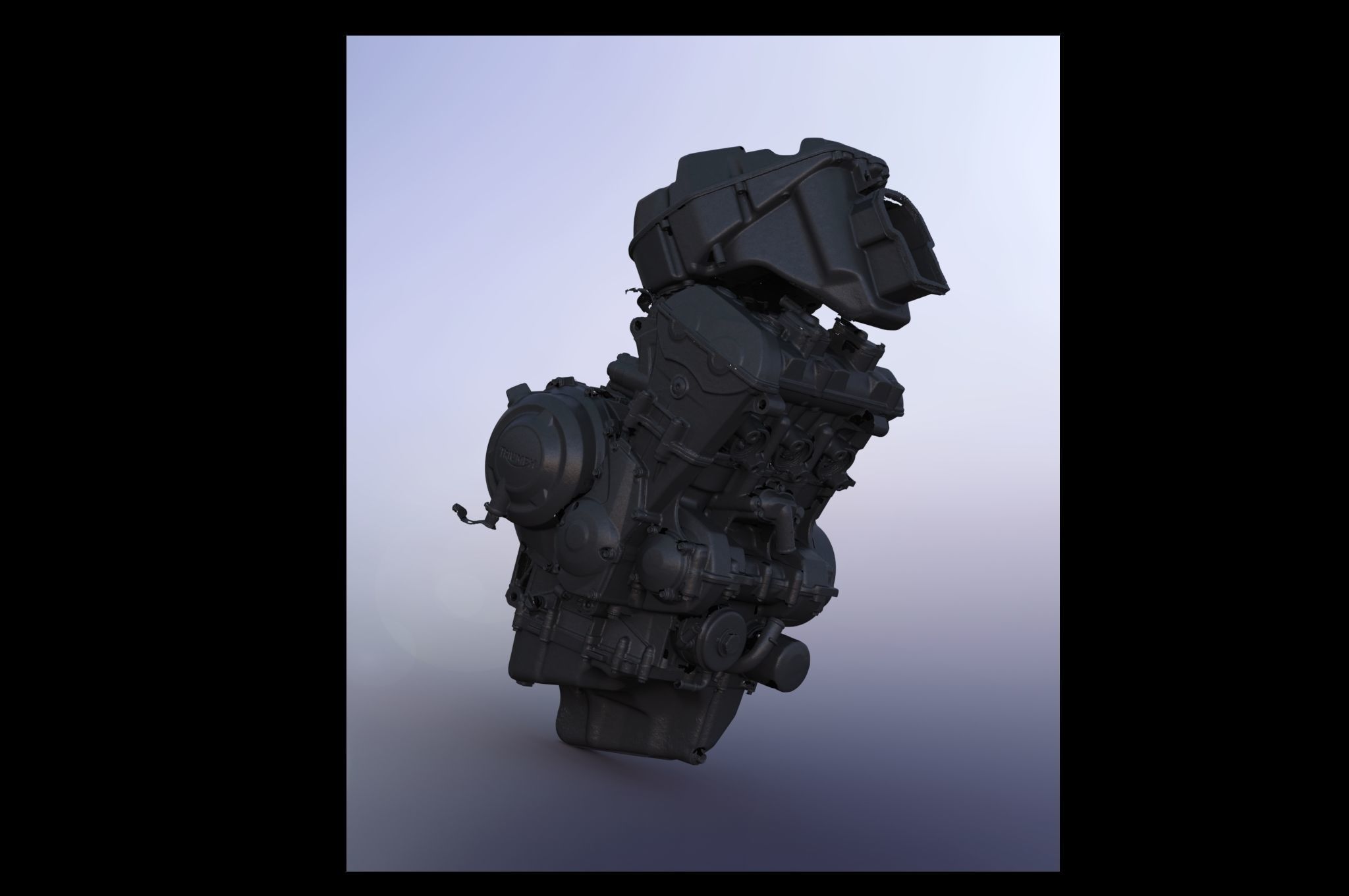 Triumph 675 engine from scan 3D model 3D printable | CGTrader