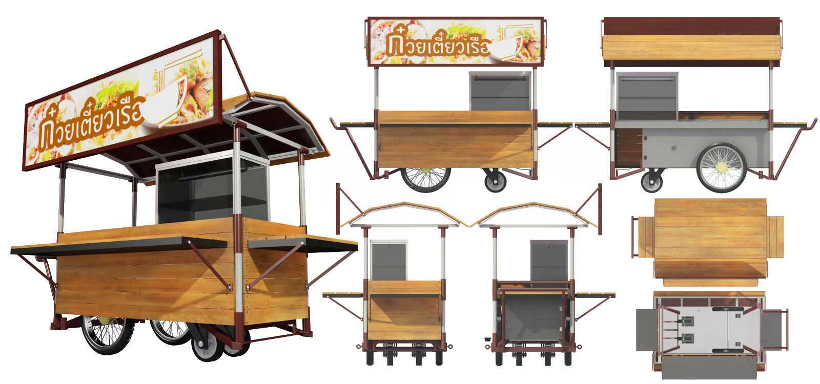 Hawker stall 3D model | CGTrader
