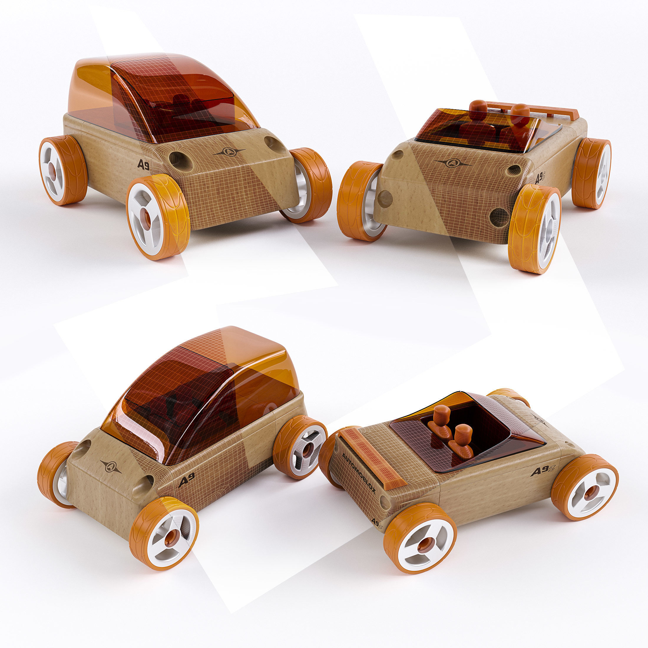 Toy car Automoblox A9 and A9s 3D model | CGTrader