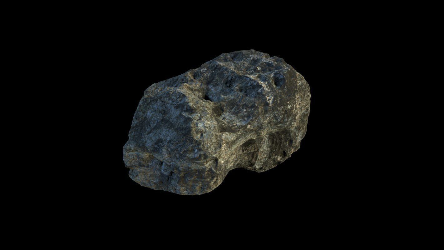 3D asteroids pack model free VR / AR / low-poly 3D model animated ...