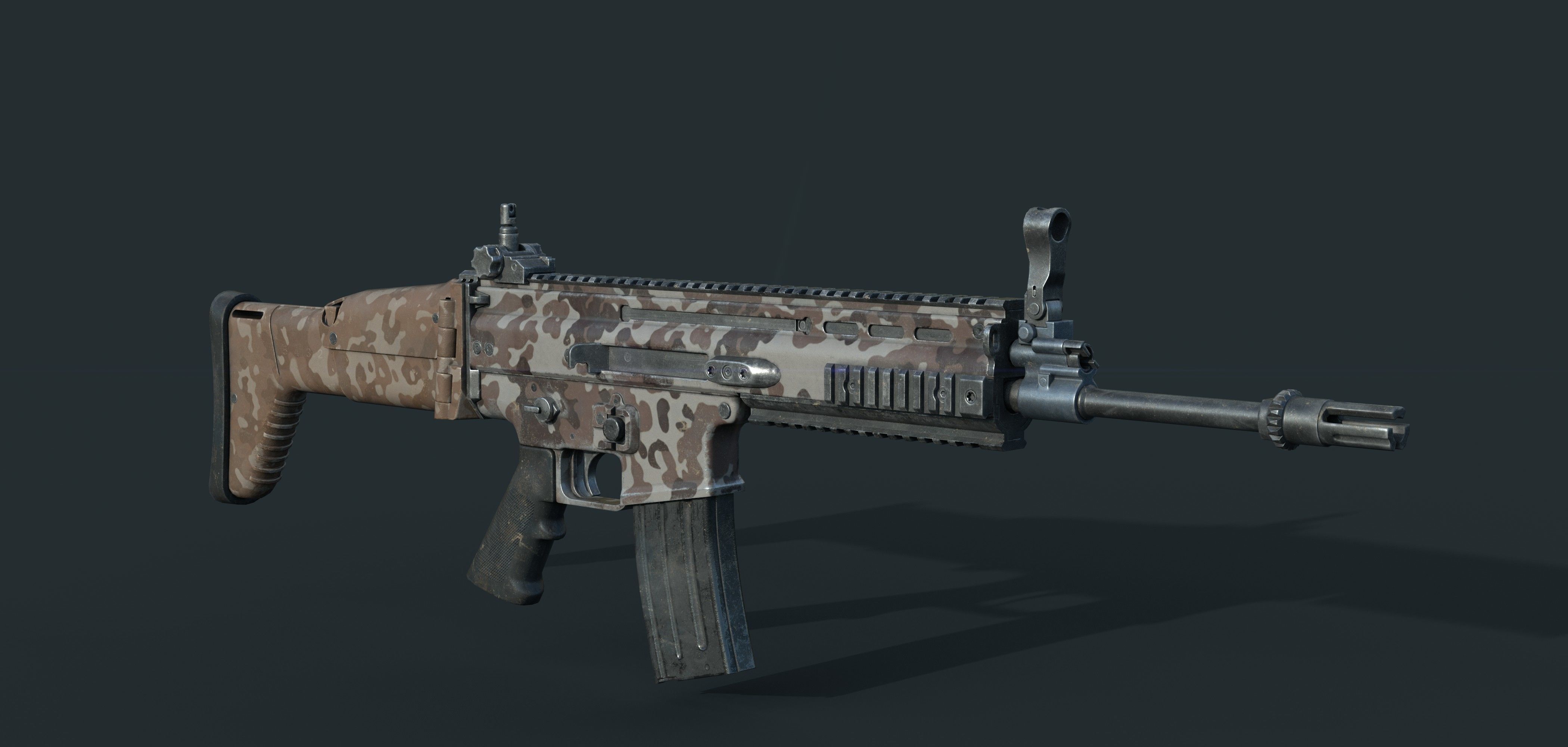 3D model Scar L Camo VR / AR / low-poly | CGTrader