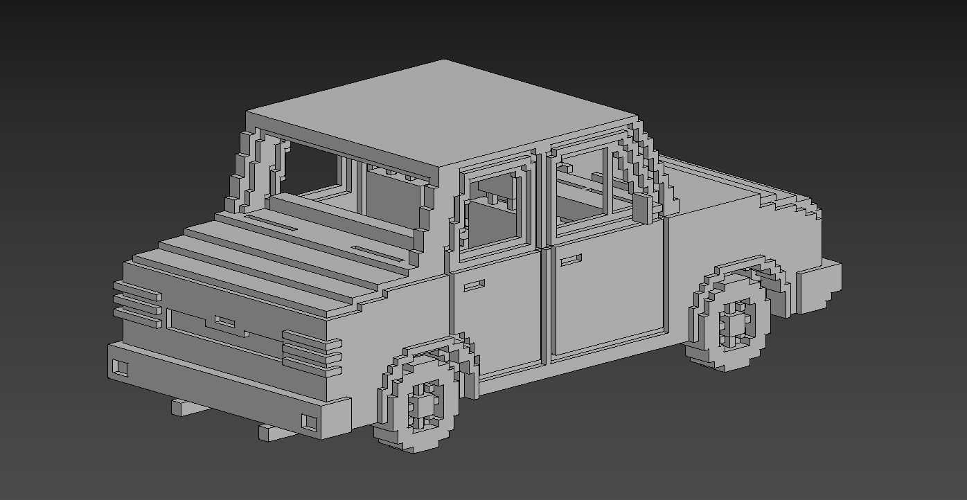 3D model Voxel Sedan Car VR / AR / low-poly | CGTrader