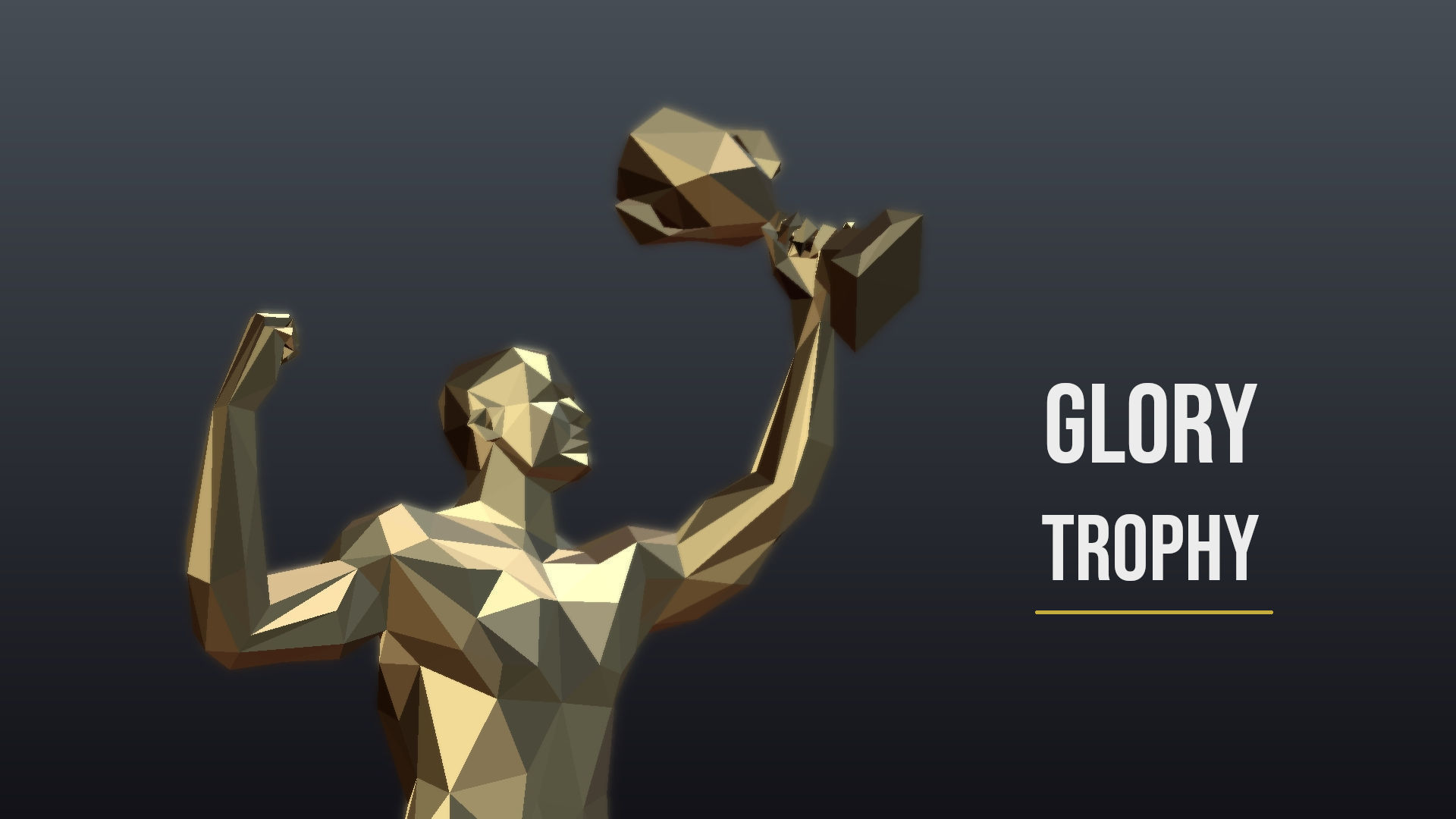 The Winner Low Poly Trophy 3D model 3D printable | CGTrader