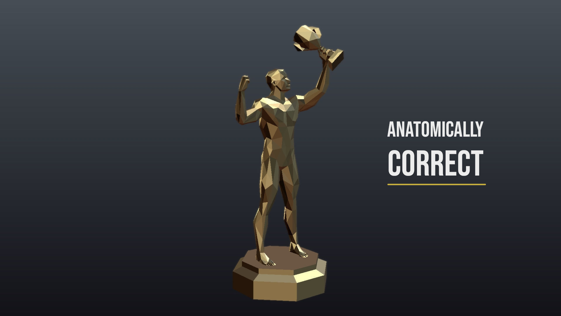 The Winner Low Poly Trophy 3D model 3D printable | CGTrader