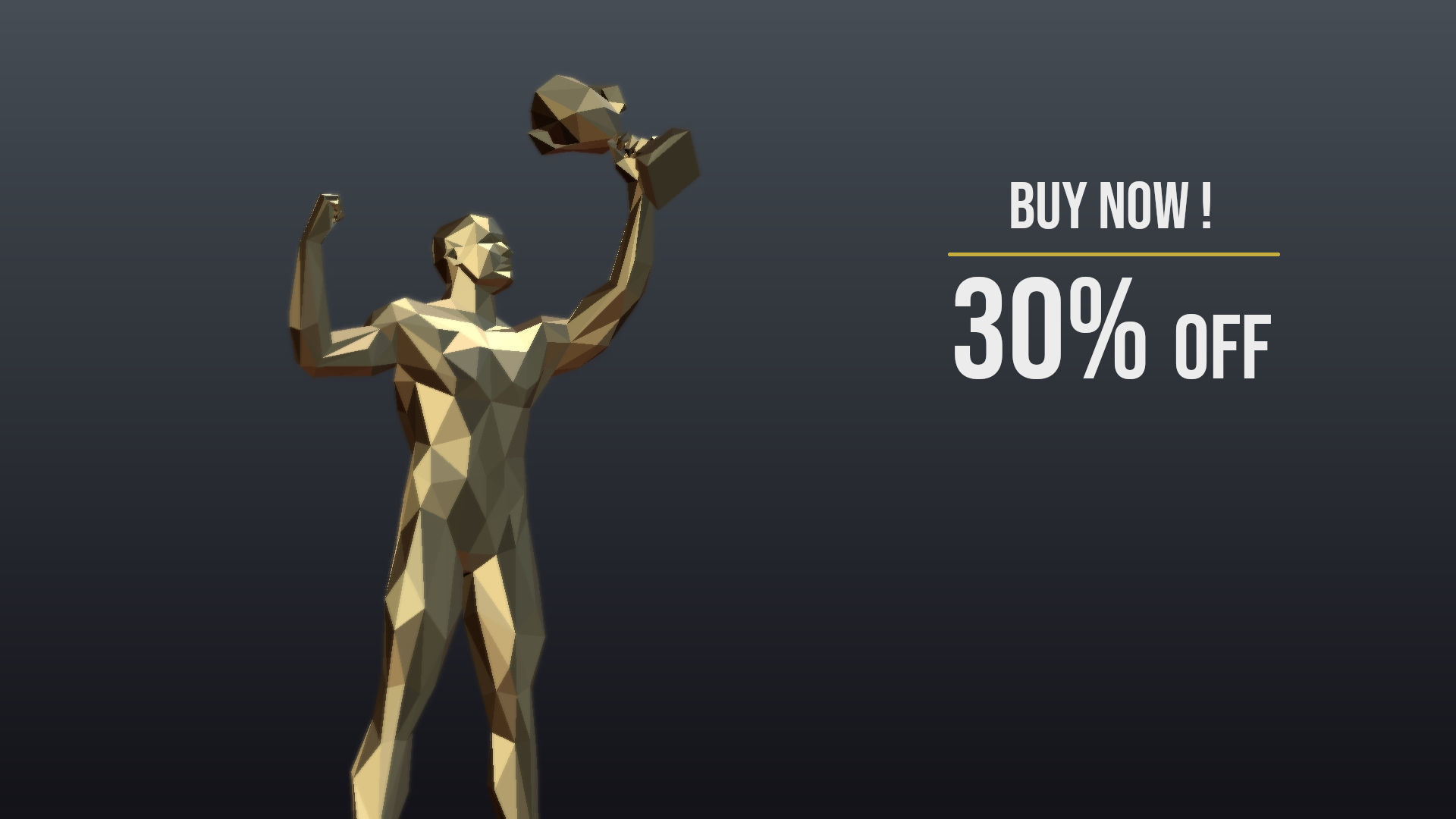 The Winner Low Poly Trophy 3D model 3D printable | CGTrader