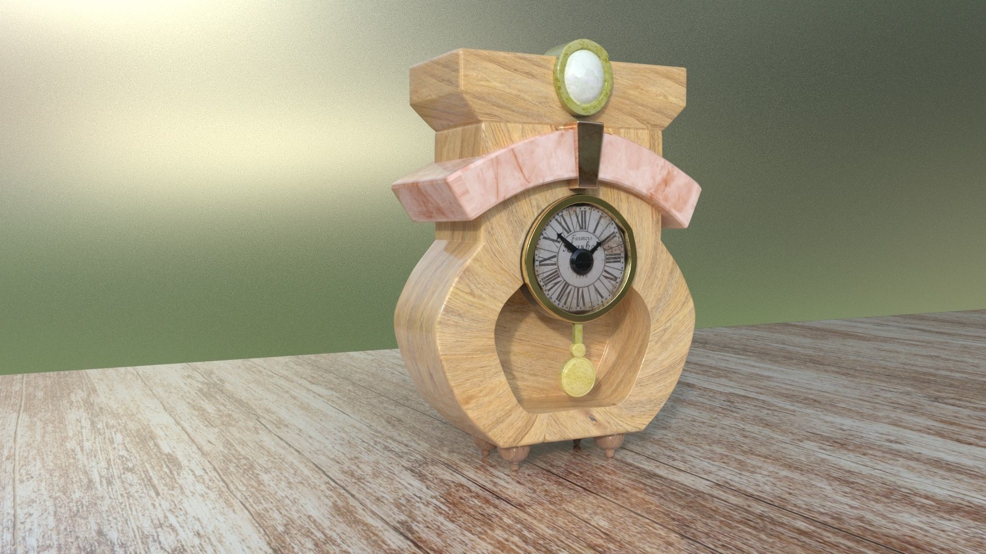 Stylized Clock 3D model | CGTrader