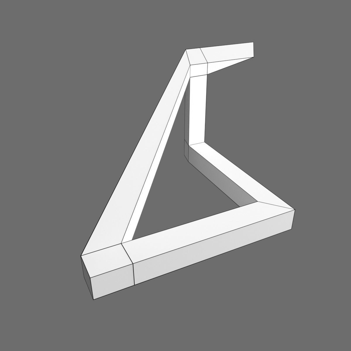 Penrose impossible triangle 3D model 3D printable | CGTrader