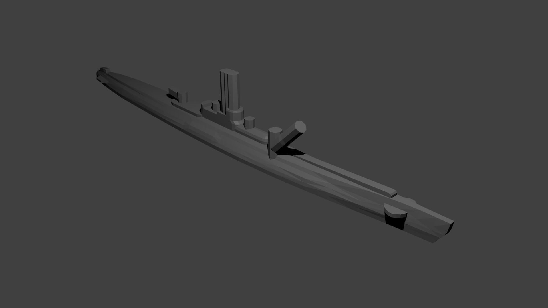 Japanese Type B Submarine free 3D model 3D printable | CGTrader