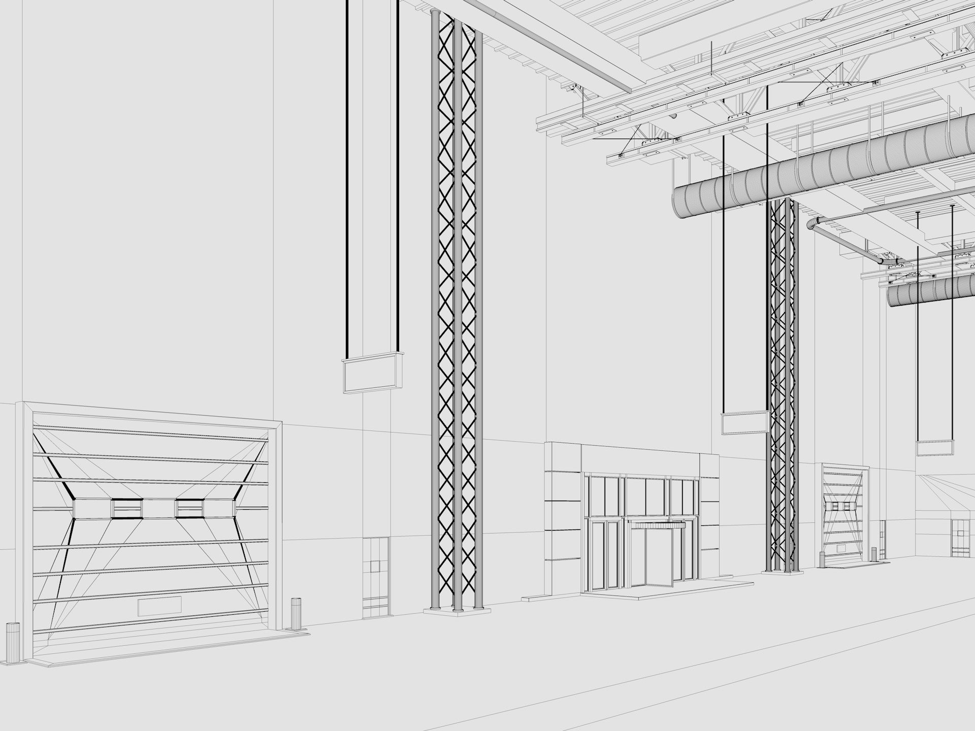 Exhibition Hall Warehouse 2 3D model | CGTrader