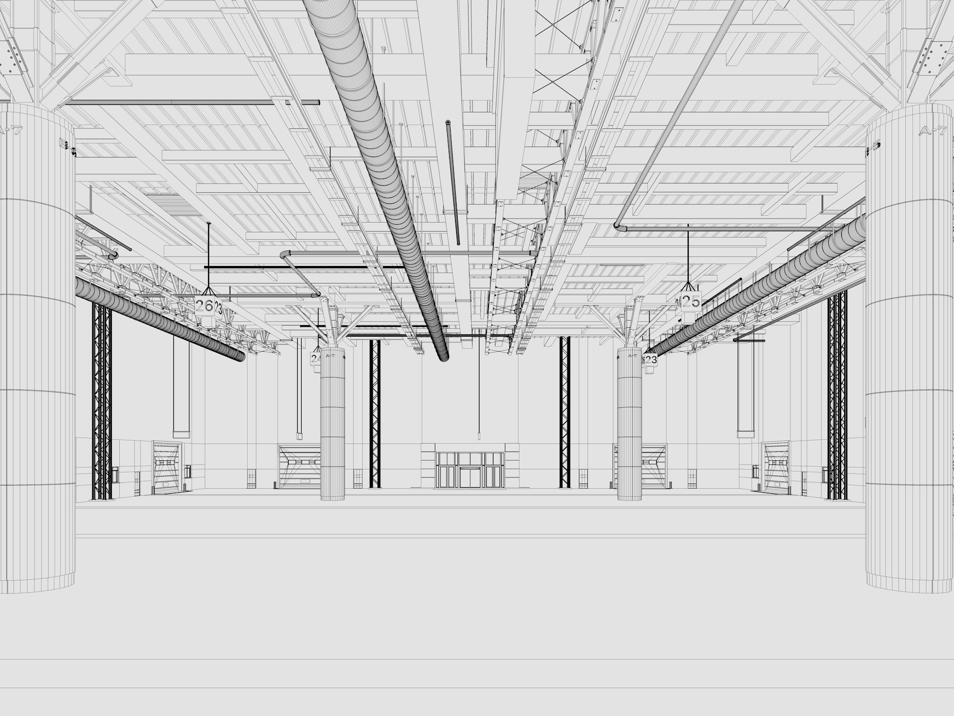 Exhibition Hall Warehouse 2 3D model | CGTrader