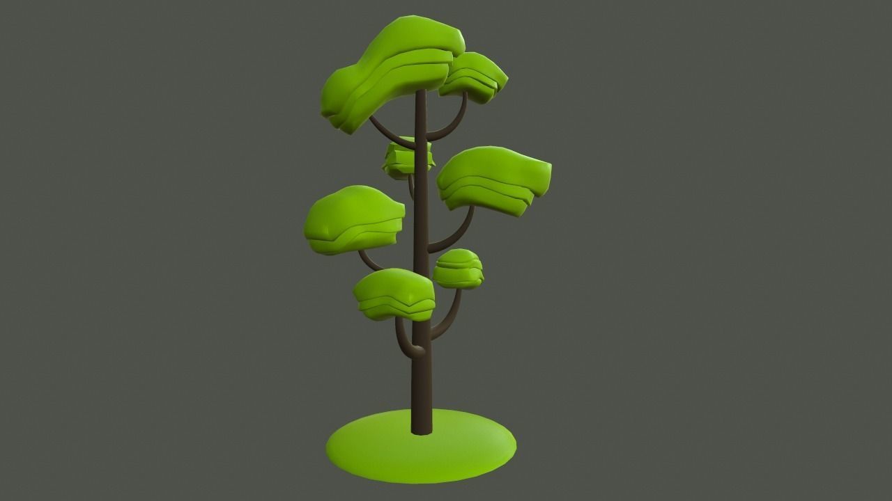 Stylized Cartoon Trees 3D model | CGTrader