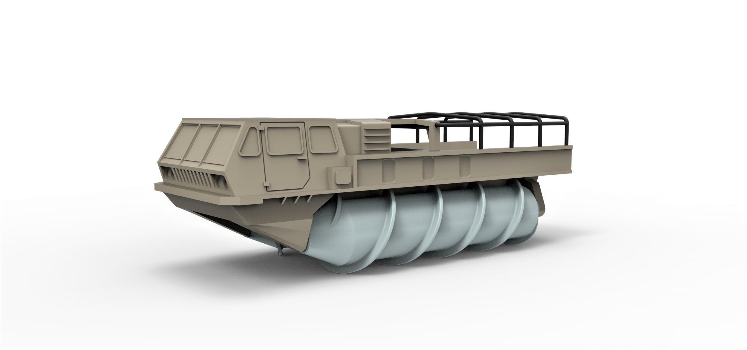 Diecast model Screw terrain vehicle ZIL-4904 Scale 1 to 43 3D model 3D ...