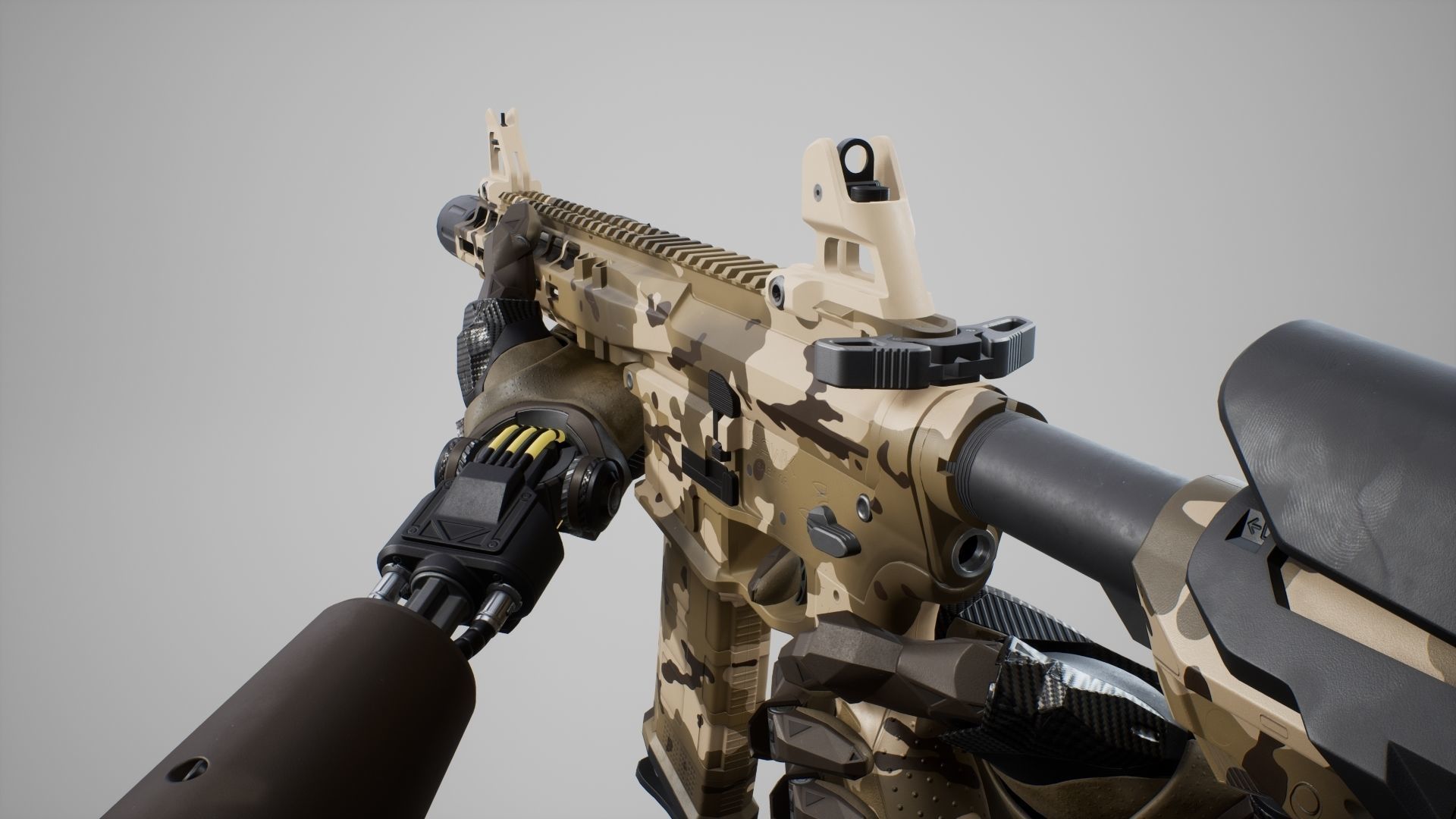 3D model AR15 - Animated FPS Weapon for Unreal Engine VR / AR / low ...