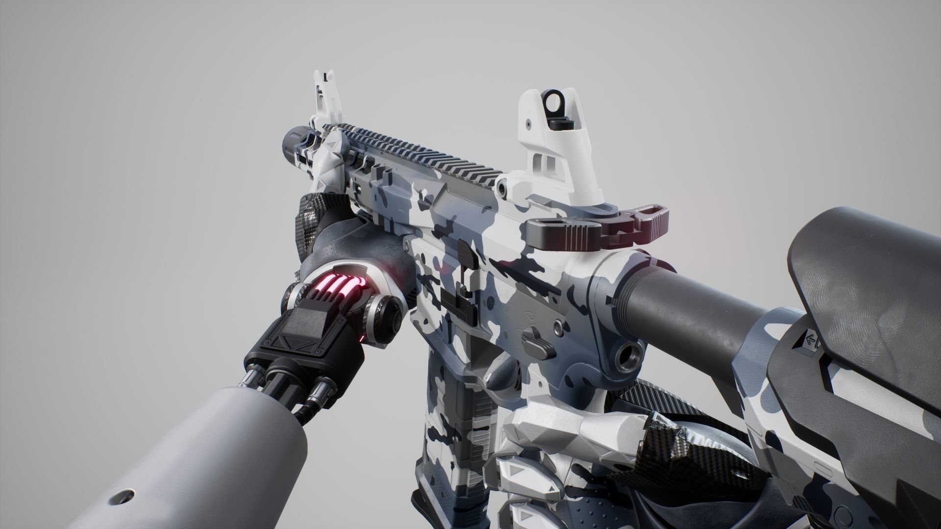 3D model AR15 - Animated FPS Weapon for Unreal Engine VR / AR / low ...