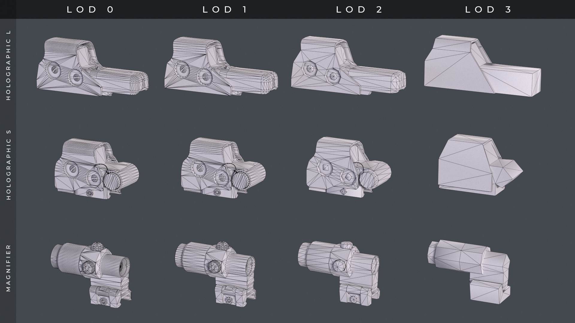 3D model Weapon Mods Vol 1 - FPS Gun Attachments for Unreal Engine VR ...