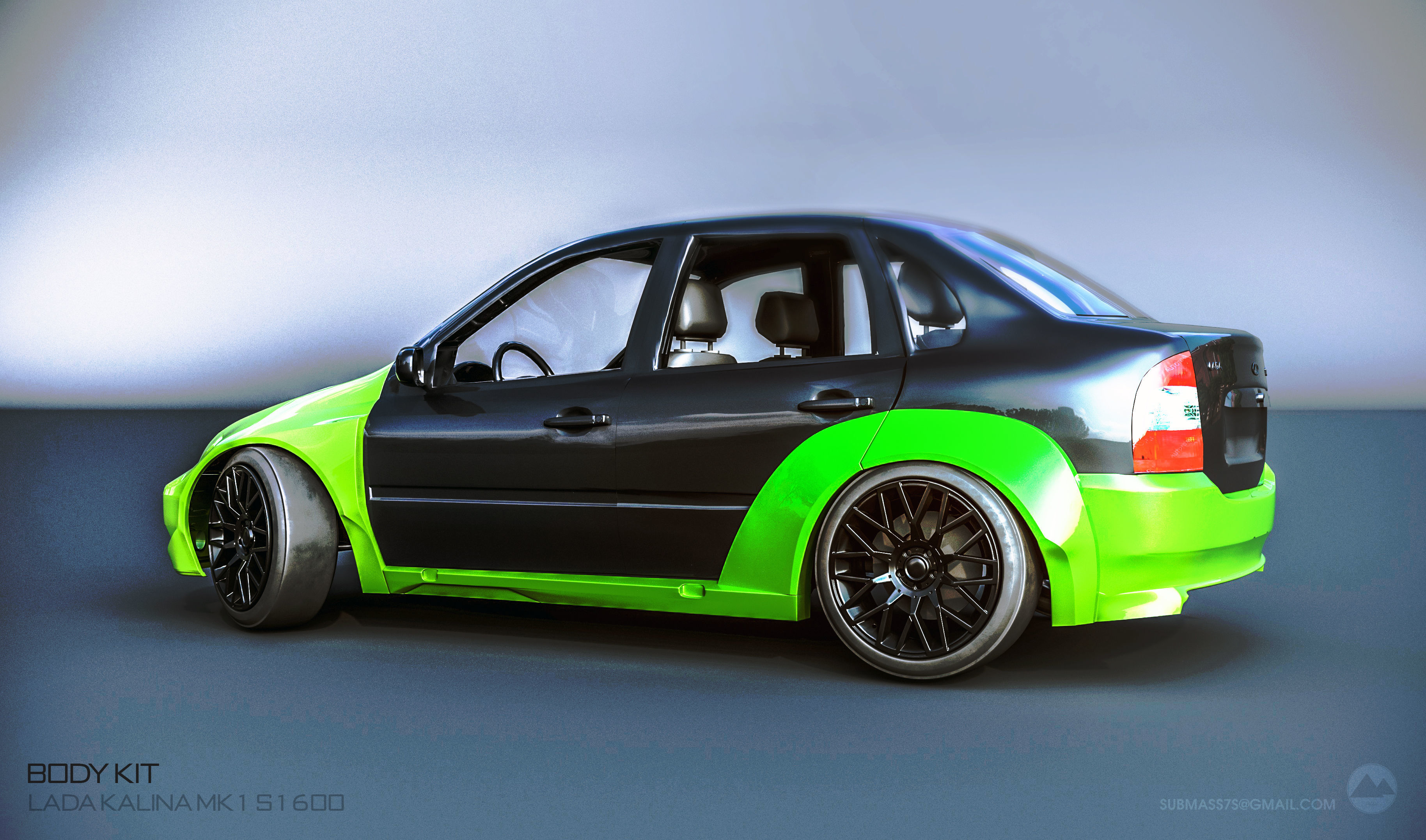 3D model Body kit LADA Kalina Mk1 S1600 3D model | CGTrader