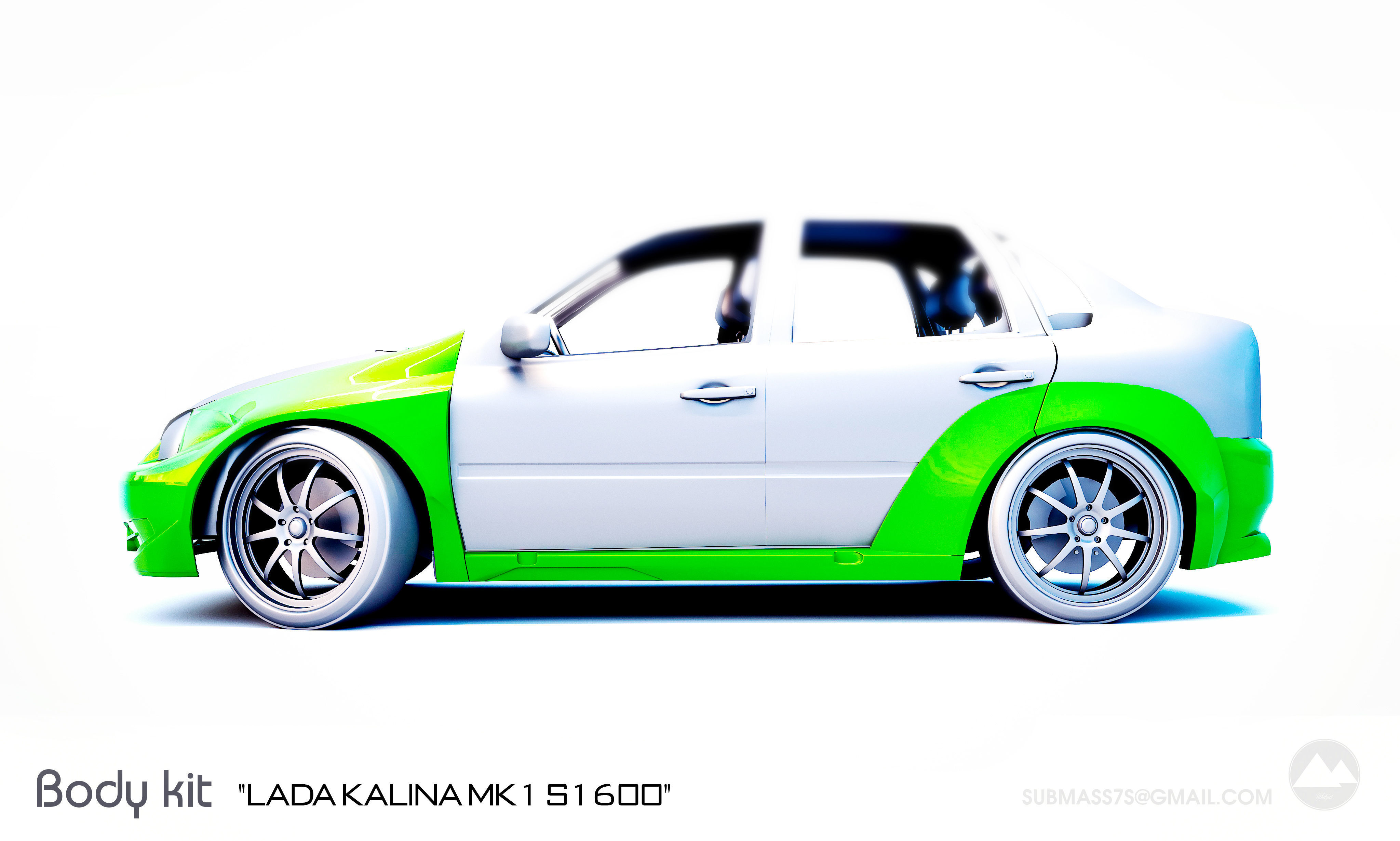 3D model Body kit LADA Kalina Mk1 S1600 3D model | CGTrader