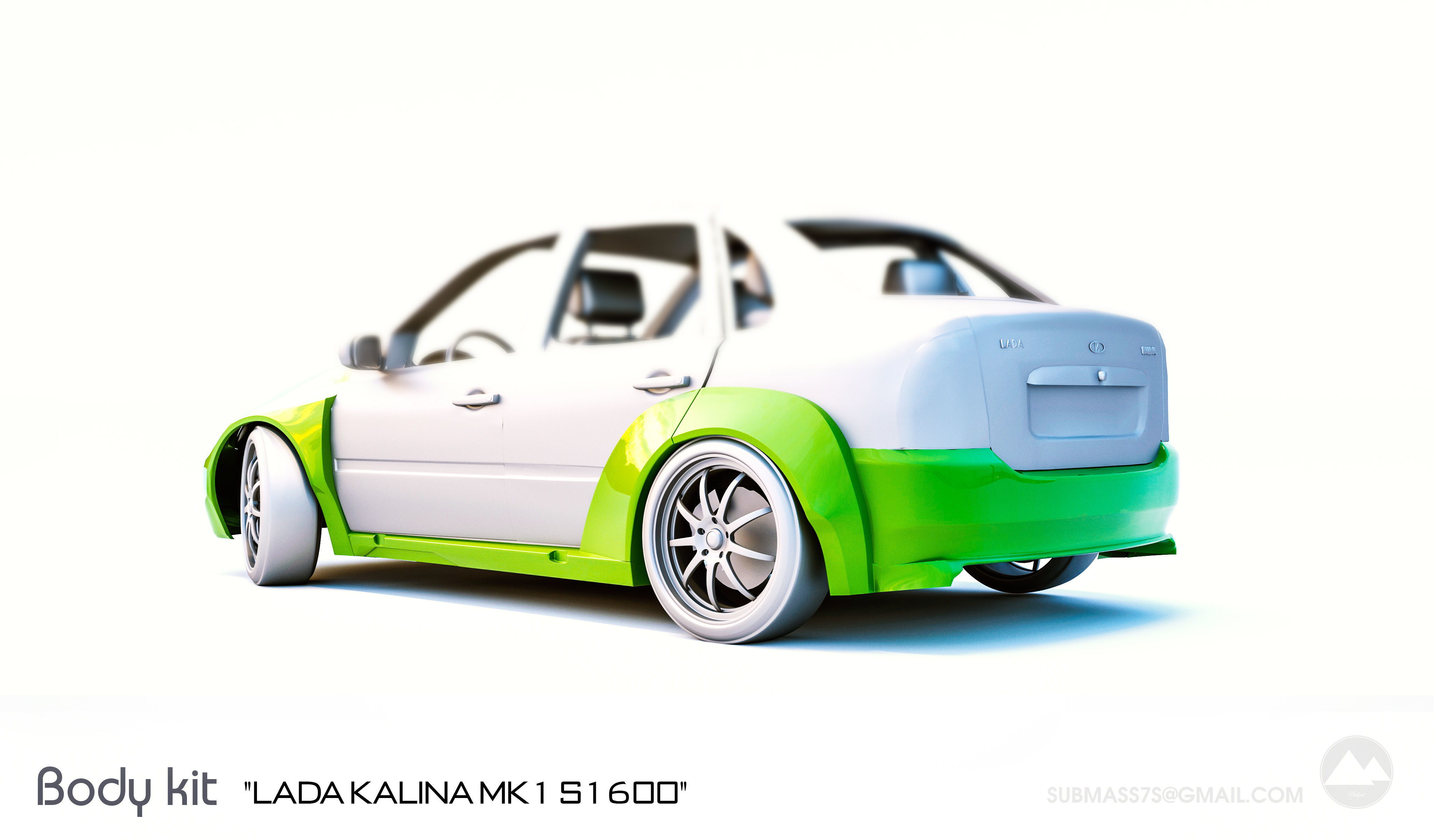 3D model Body kit LADA Kalina Mk1 S1600 3D model | CGTrader