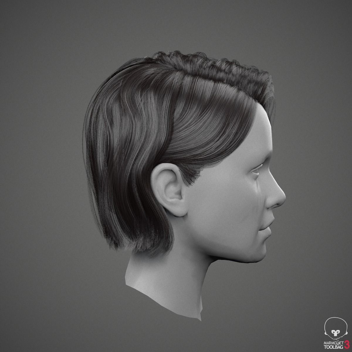 3D model Low poly realistic Realtime Hair VR / AR / low-poly | CGTrader