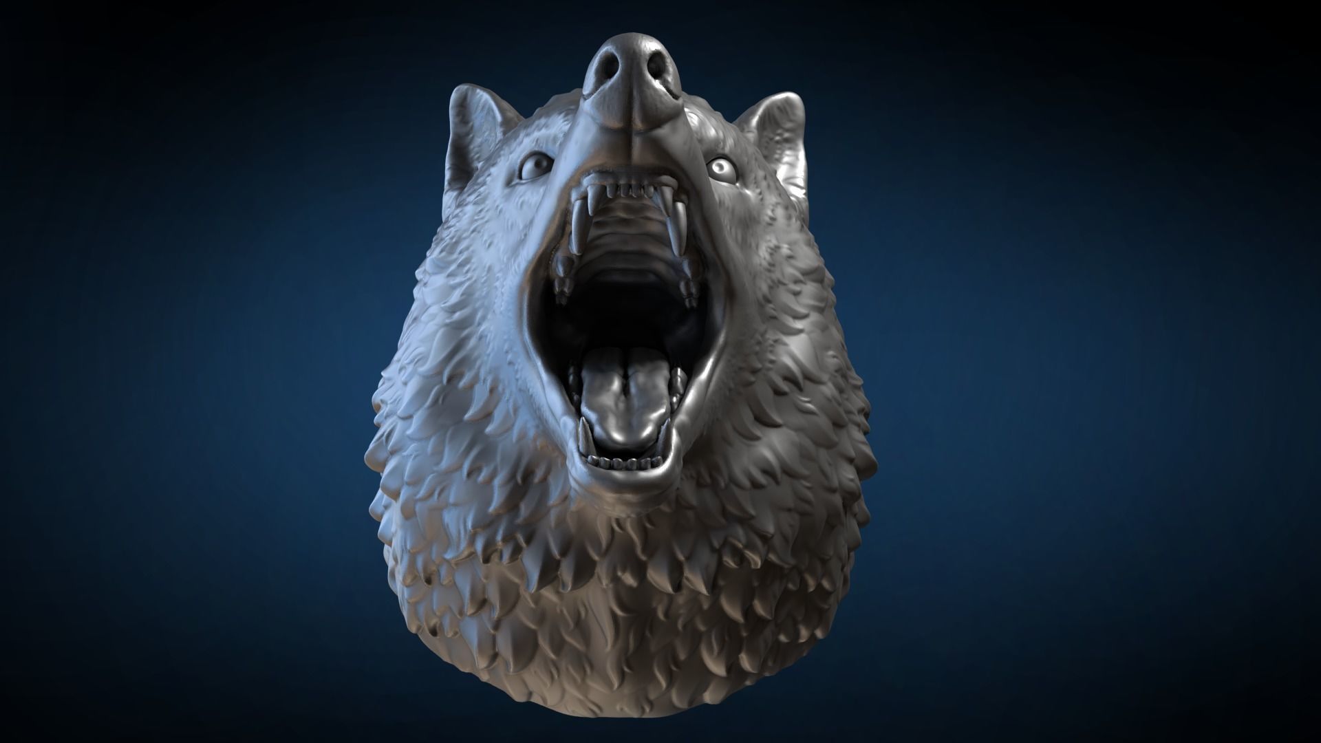 Wolf Bust 3D model | CGTrader