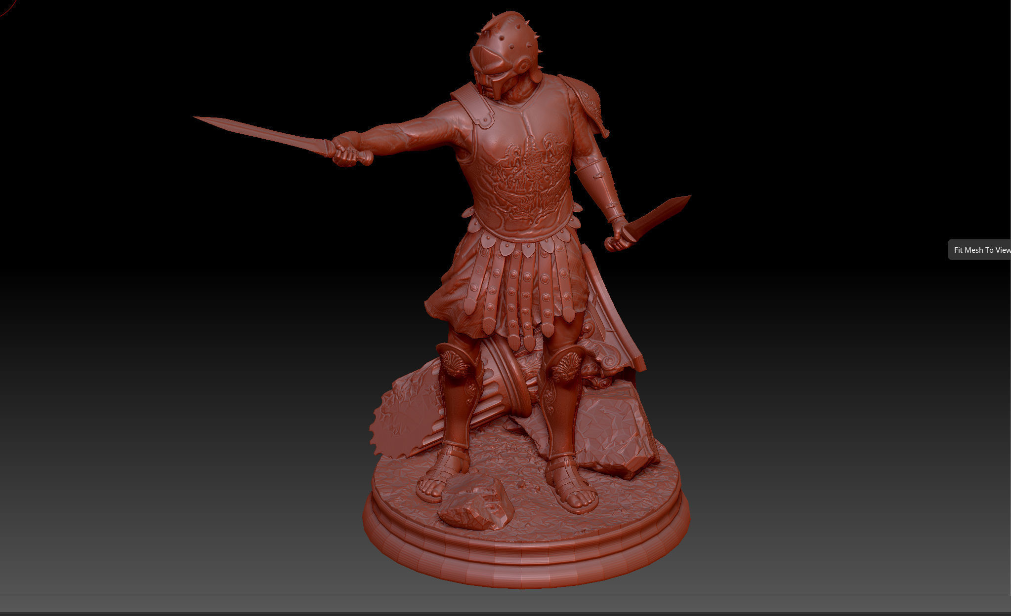 Roman Gladiator Warrior Maximus Sculpture split with joints 3D model 3D ...