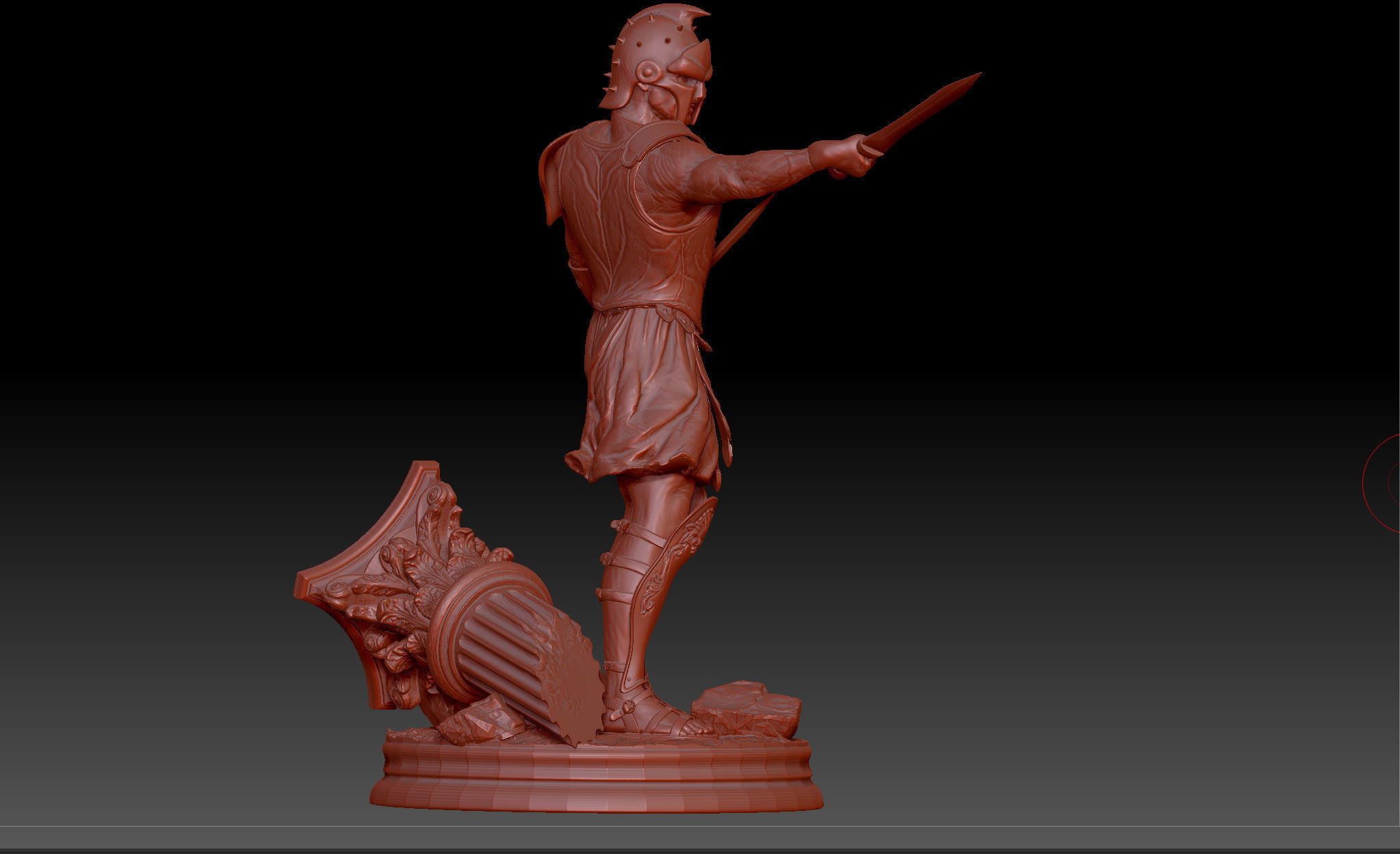 Roman Gladiator Warrior Maximus Sculpture split with joints 3D model 3D ...