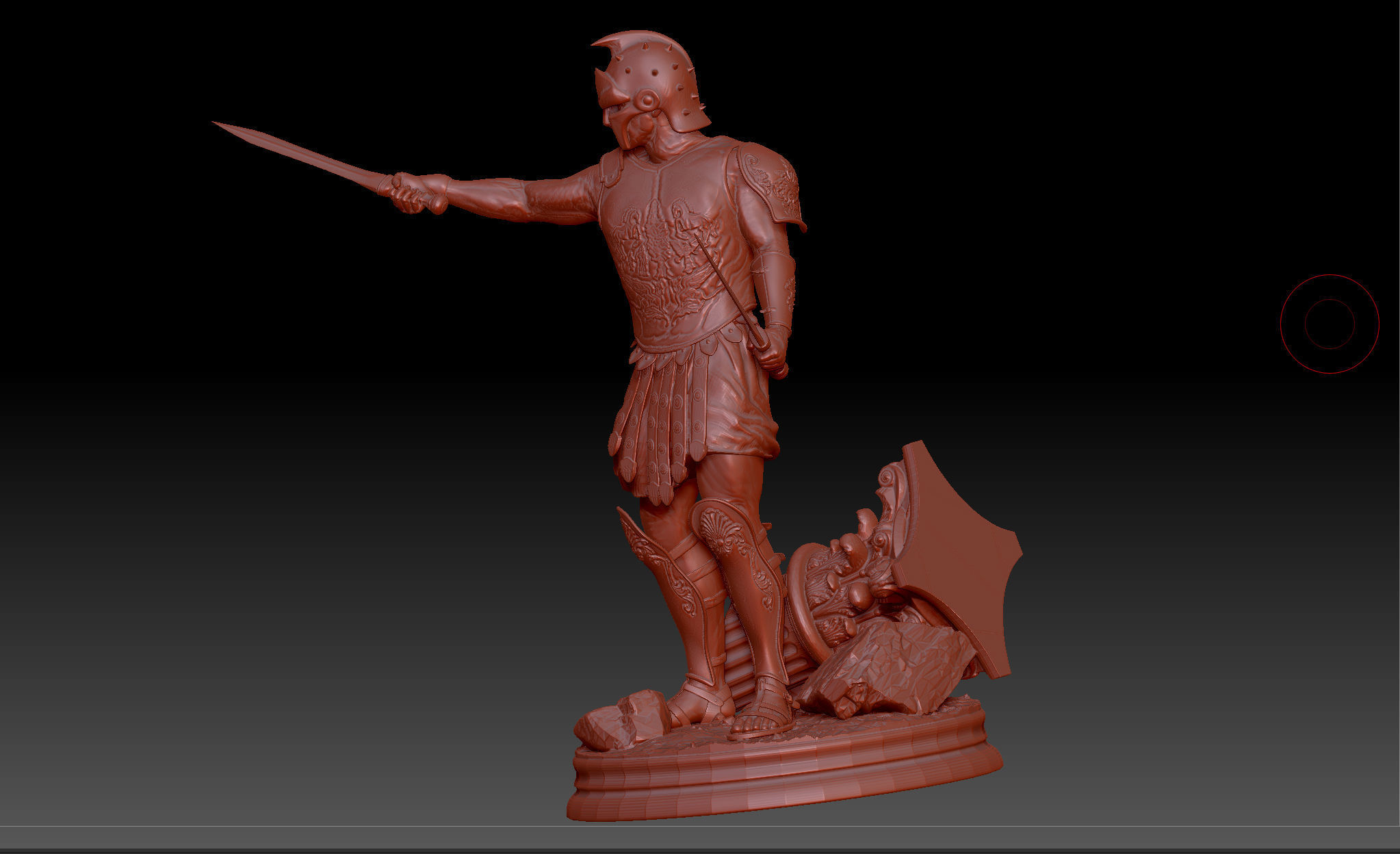 Roman Gladiator Warrior Maximus Sculpture split with joints 3D model 3D ...