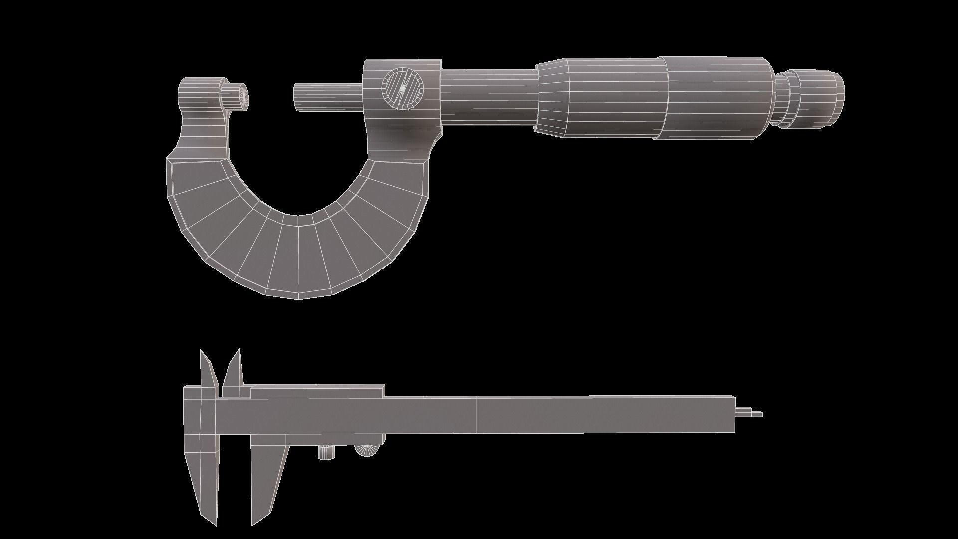 3D model Micrometer and Calipers physics VR / AR / low-poly | CGTrader