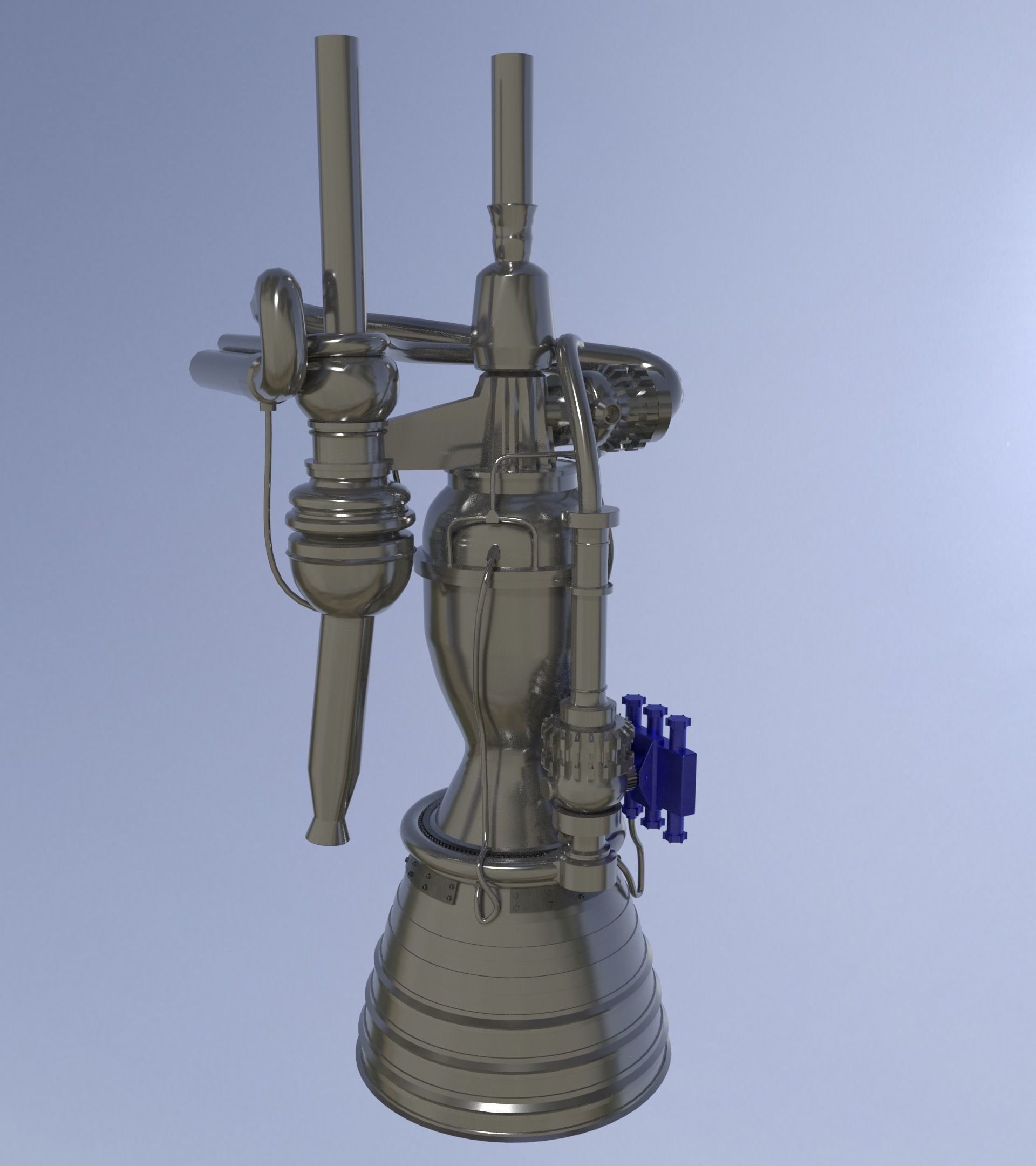 Merlin 1C Rocket Engine 3D model | CGTrader