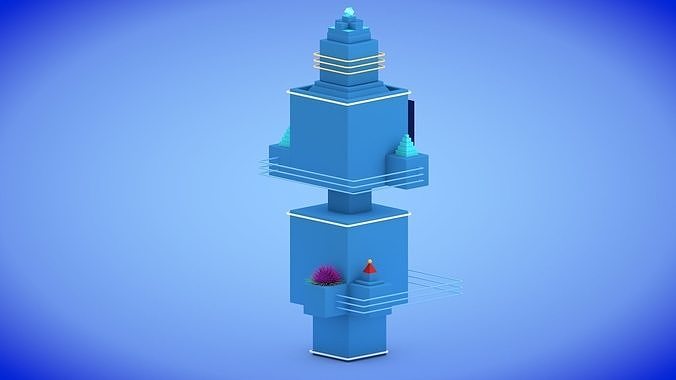 3D model Low-poly Sci-fi Tower VR / AR / low-poly | CGTrader