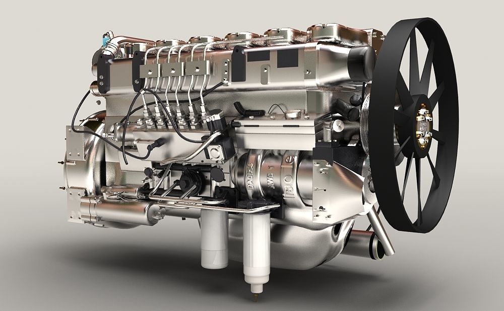 Car engine motor machine machinery apparatus 3D model | CGTrader