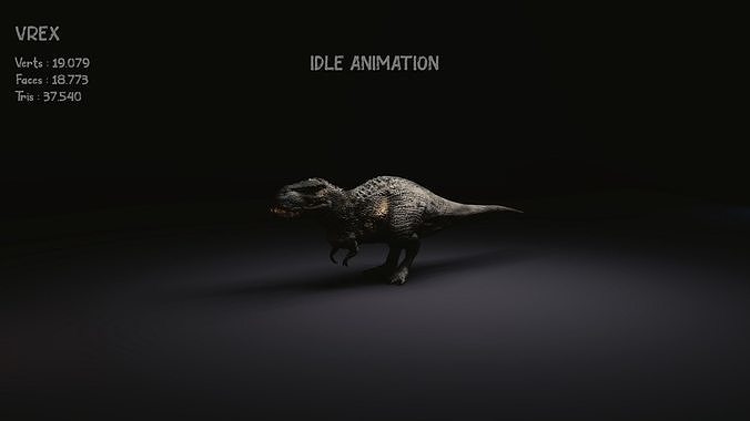 3D model V-rex dinosaur VR / AR / low-poly | CGTrader