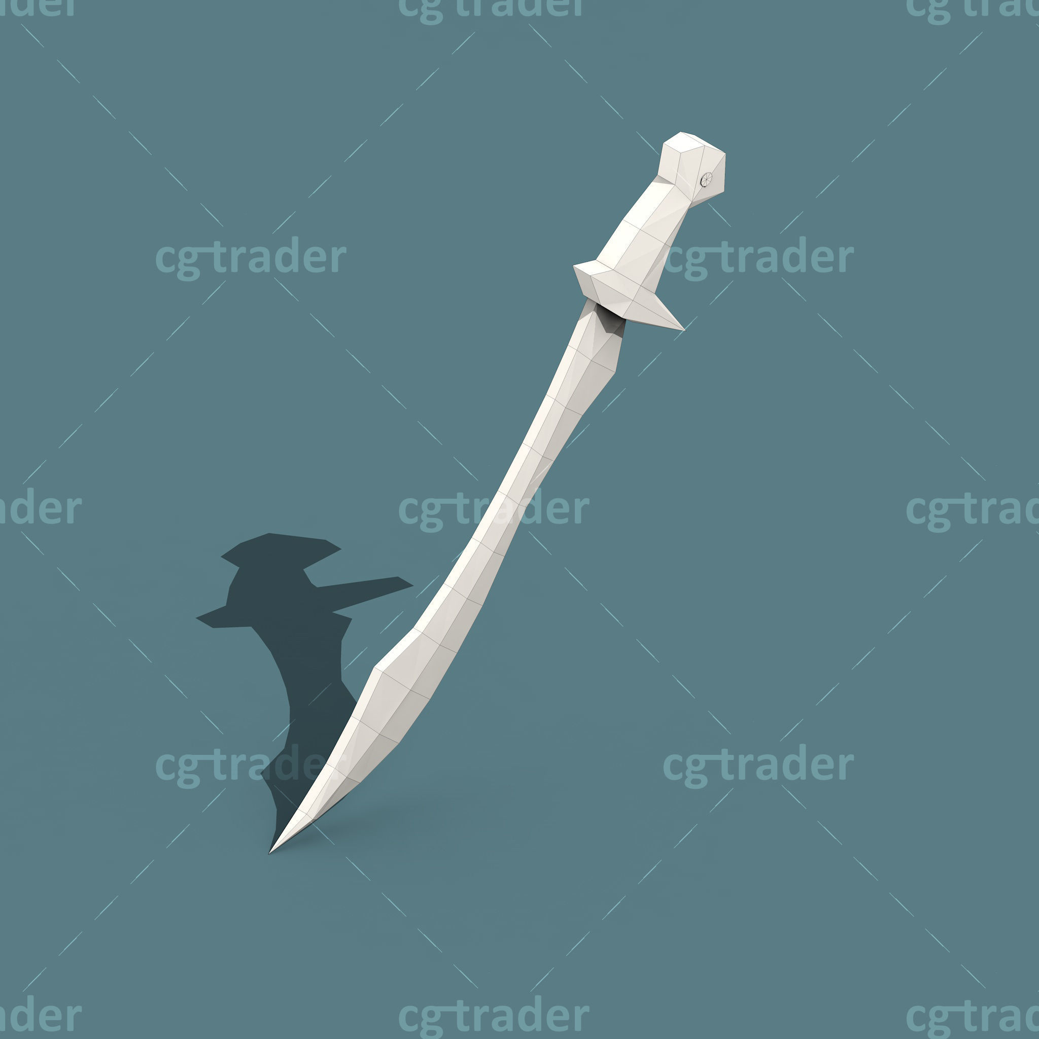 3D model Low Poly Sword Isometric Icon VR / AR / low-poly | CGTrader