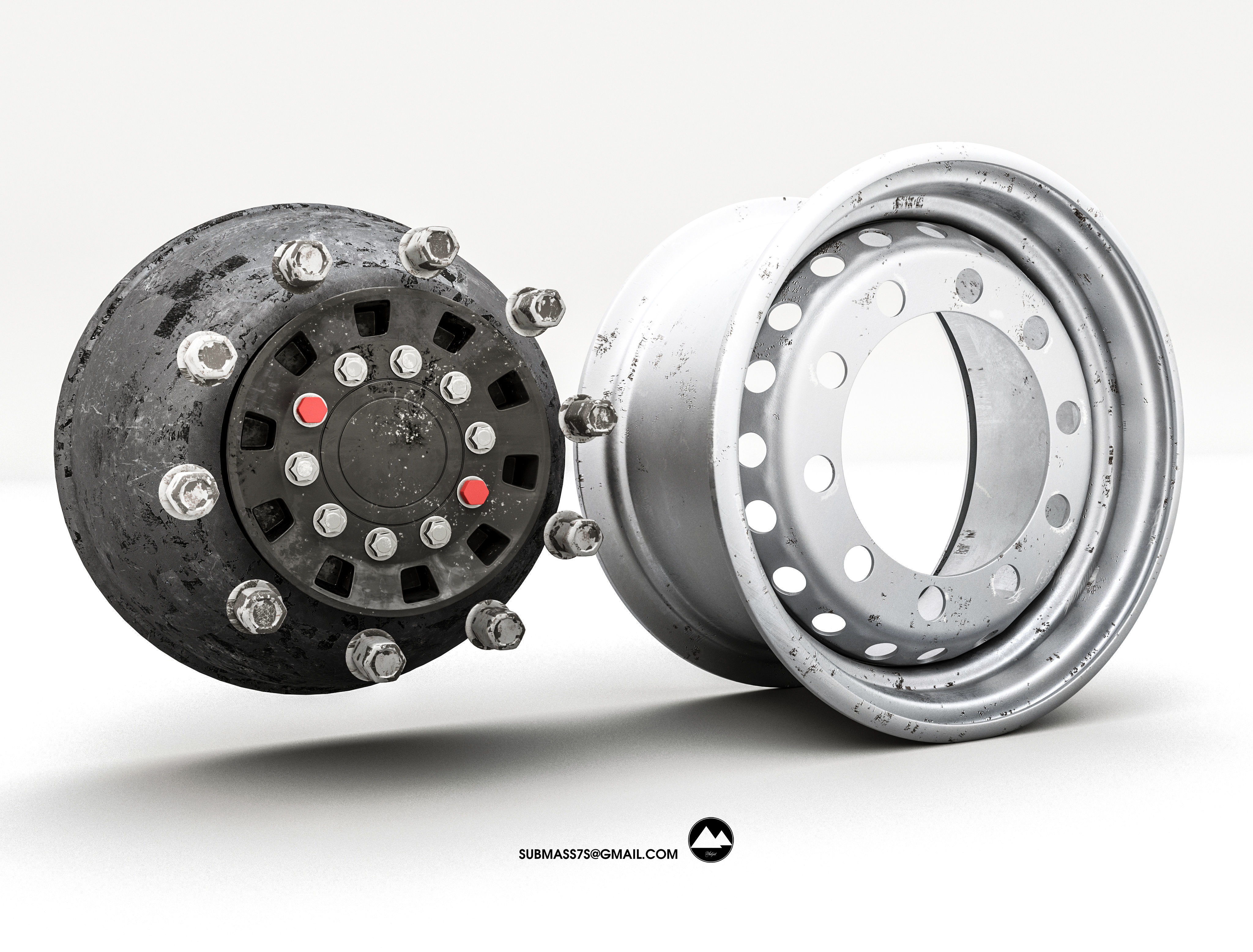 Disk 3D model of cargo wheel 3D model | CGTrader